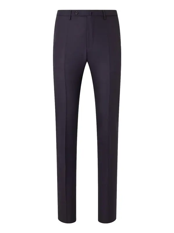 SLOWEAR Incotex Straight-leg Wool-canvas Trousers - Blue