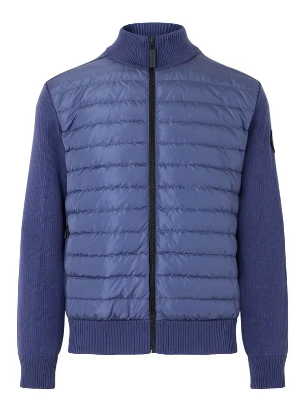 Canada Goose Hybridge® Ribbed Wool And Quilted Shell Down Jacket - Blue