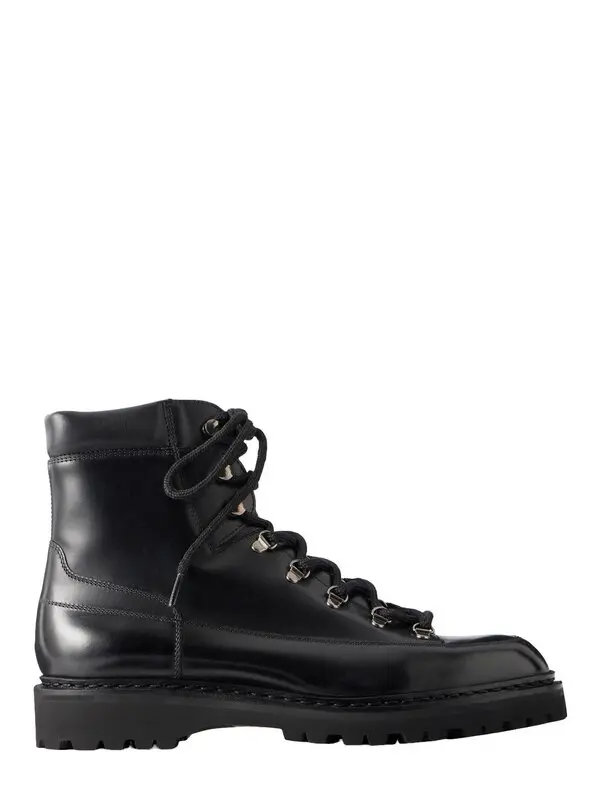 John Lobb Sommet Leather Hiking Boots - Black