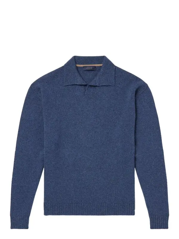 Sease Cashmere Polo Sweater - Blue
