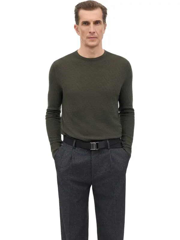 Tiger Of Sweden Connor Rws Micro Texture Sweater - Muted Canopy