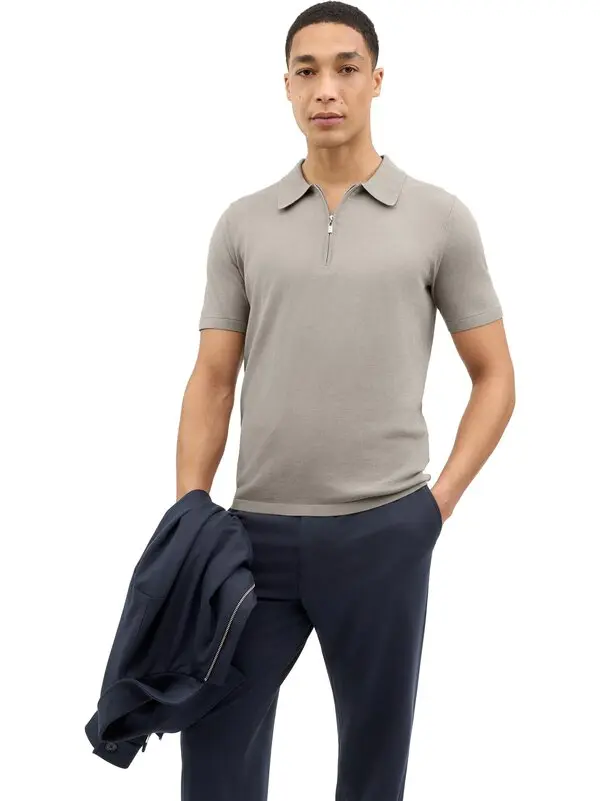 Tiger Of Sweden Orbit Half-zip Polo Shirt - Fogy