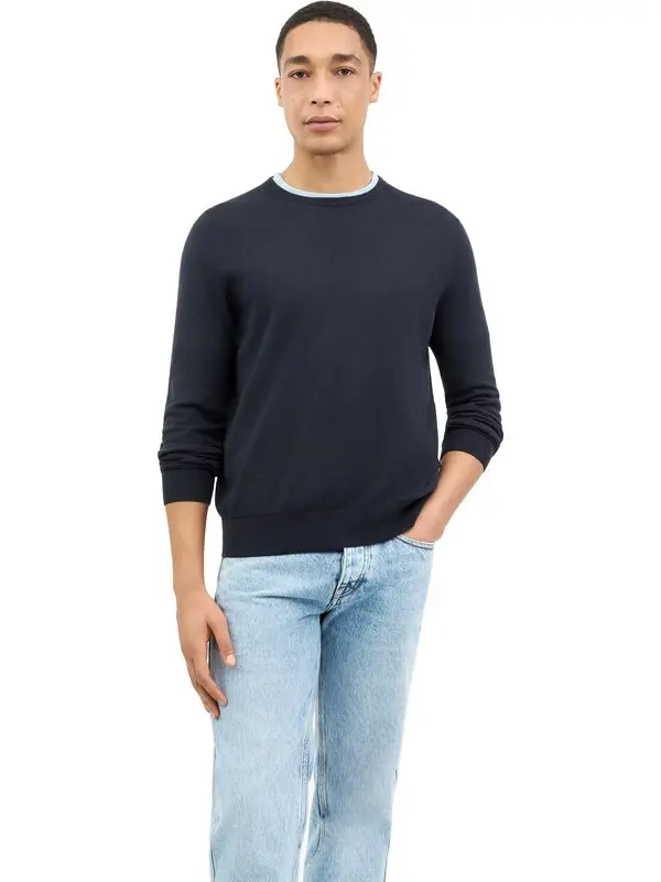 Tiger Of Sweden Connor Cotton-linen Sweater - Blue Function