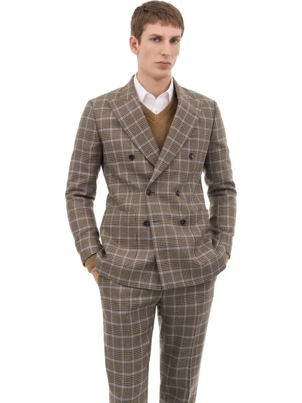 Tiger Of Sweden Joachim Swedish Wool Plaid Jacket - Coffee