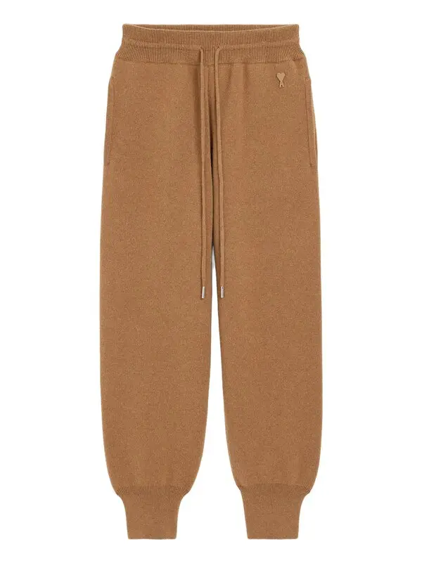 AMI Paris Brown Wool Track Pants Brown - Camel