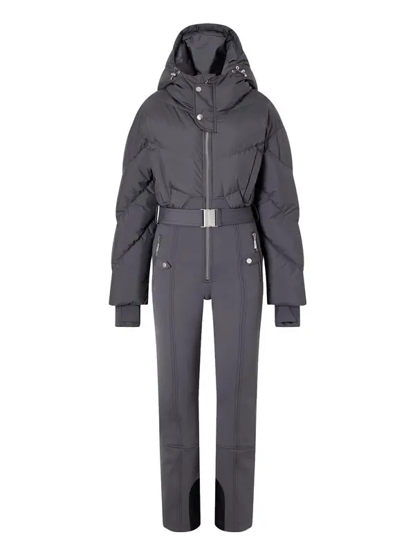 Cordova Ajax Belted Quilted Down Ski Suit - Gray