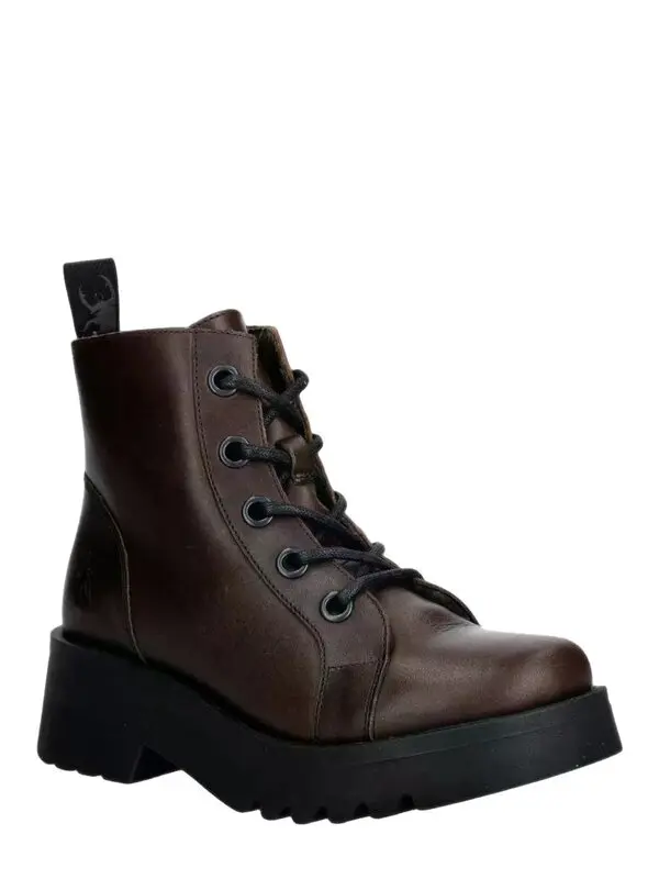 Fly London Lace-up Ankle Boots - Brown