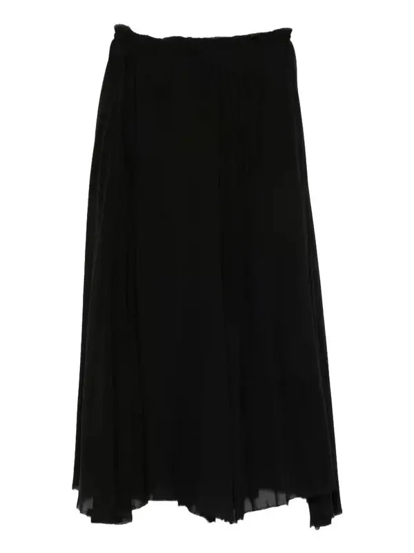 Kristensen Du Nord Raw-edge Flared Skirt - Black
