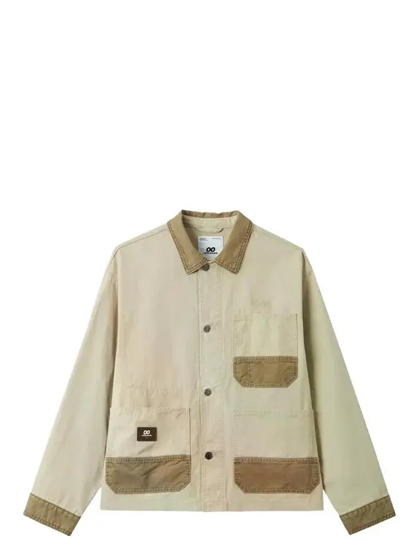 CHOCOOLATE Panelled Corduroy-collar Jacket - Neutrals