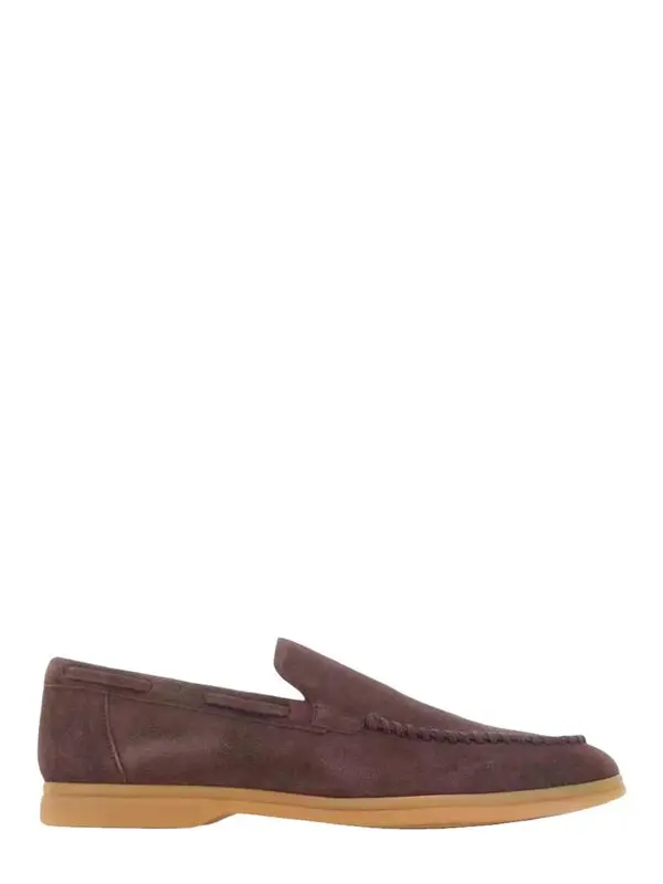 Eleventy Suede Ribbon-detail Loafers - Brown