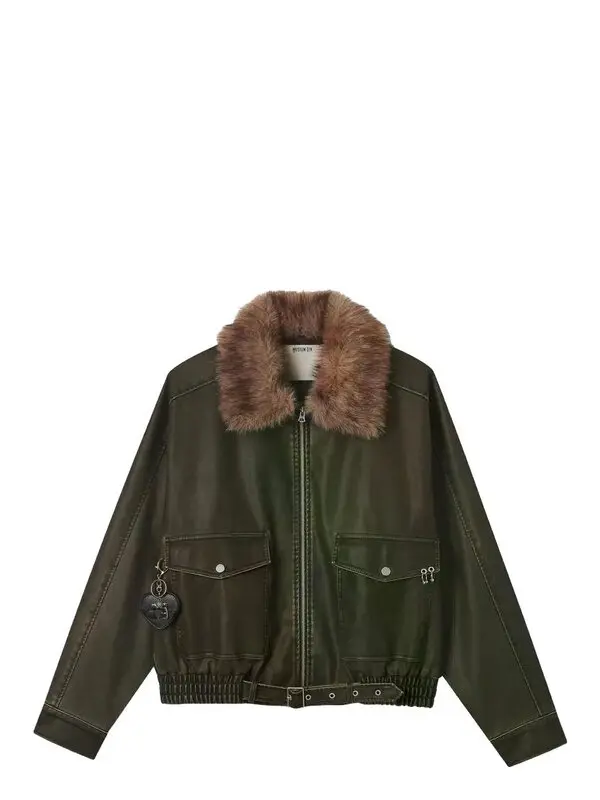 MUSIUM DIV. Faux-fur Collar Belted Jacket - Brown
