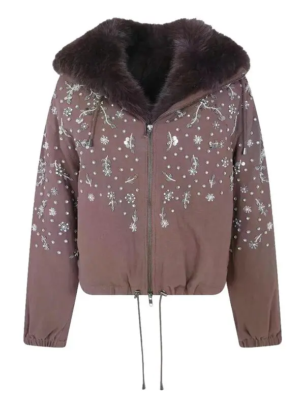 DRHOPE Soleil Crystal-embellished Jacket - Brown