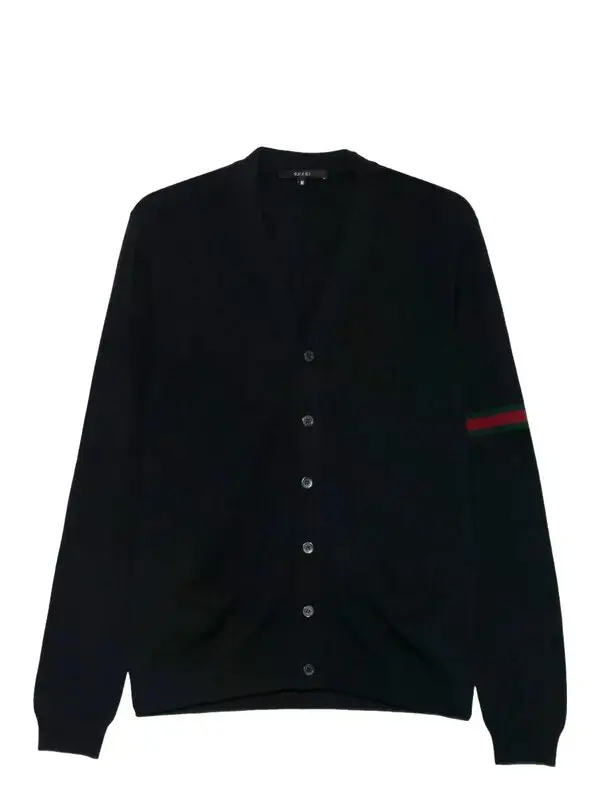 Gucci Web Stripe Cardigan - Blue
