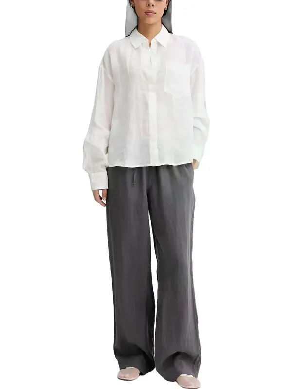 Marc O'polo Drawstring Straight-leg Trousers - Grey