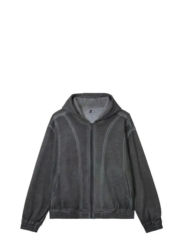 Izzue Faded Zip-up Hoodie - Grey