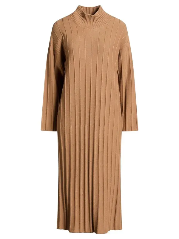 Max Mara Slim-fit Wool Dress - Camel