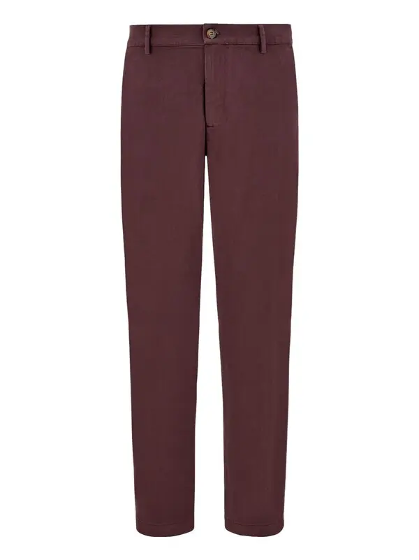Canali Twill-weave Trousers - Purple