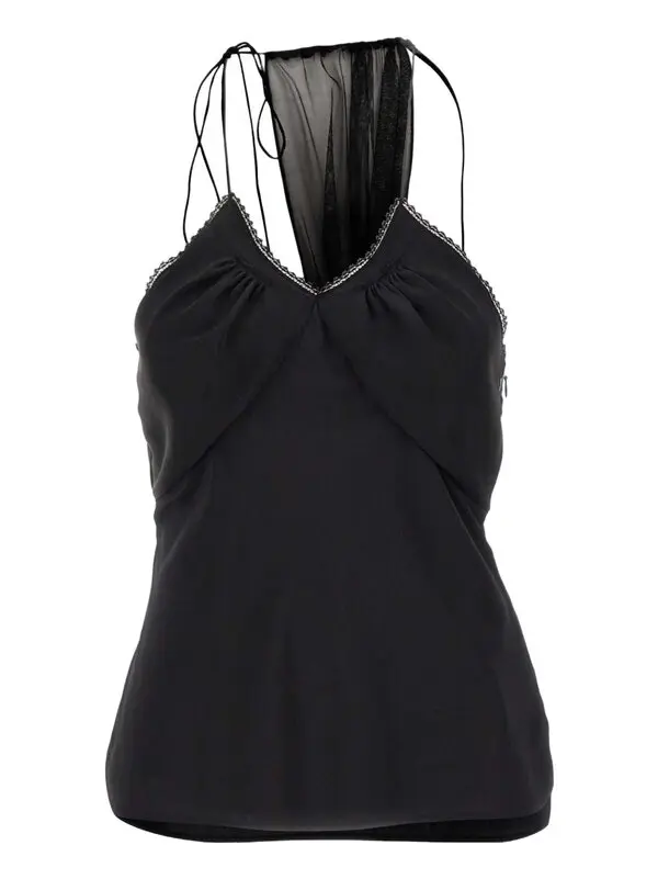 Victoria Beckham Ruched Camisole - Black