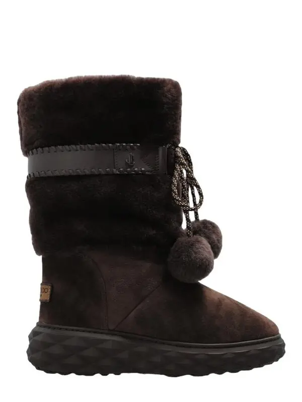 JIMMY CHOO Round-toe Short Boots - Brown