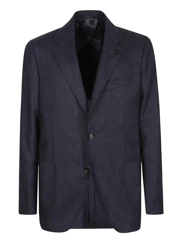 LARDINI Single-breasted Tailored Blazer - Blu