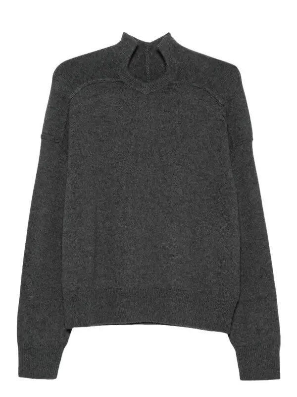 Coperni Long-sleeve Knit Top - Grey