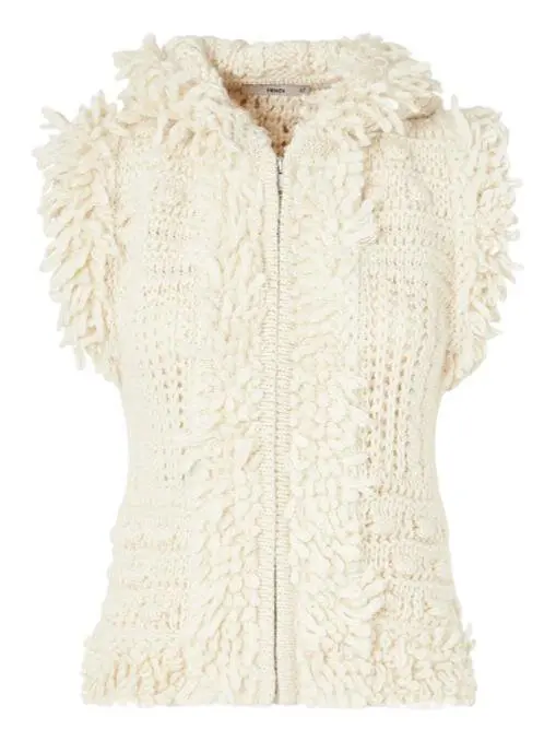 Fendi Hooded Vest - Ivory