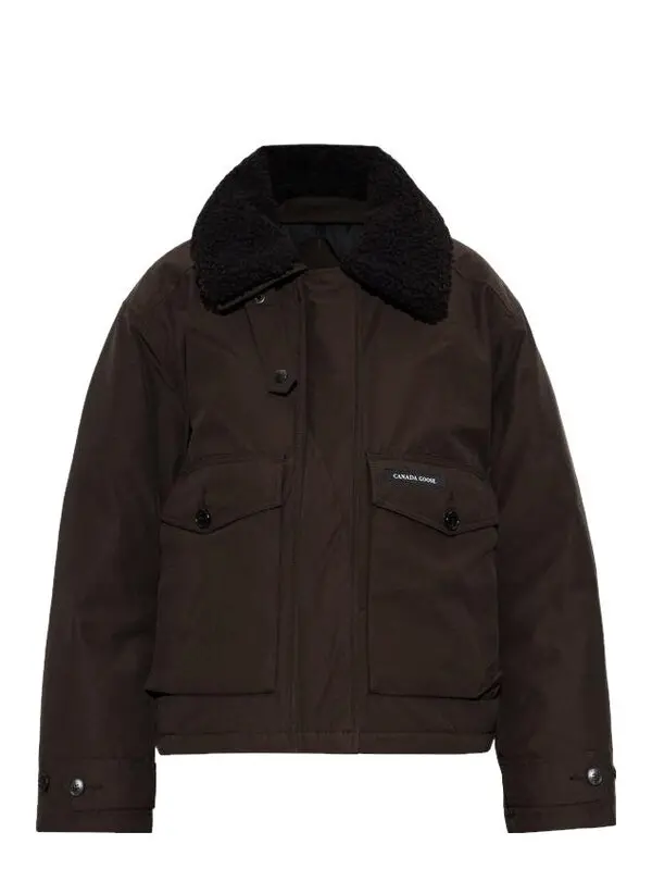 Canada Goose Logo Patch Down Jacket - Black