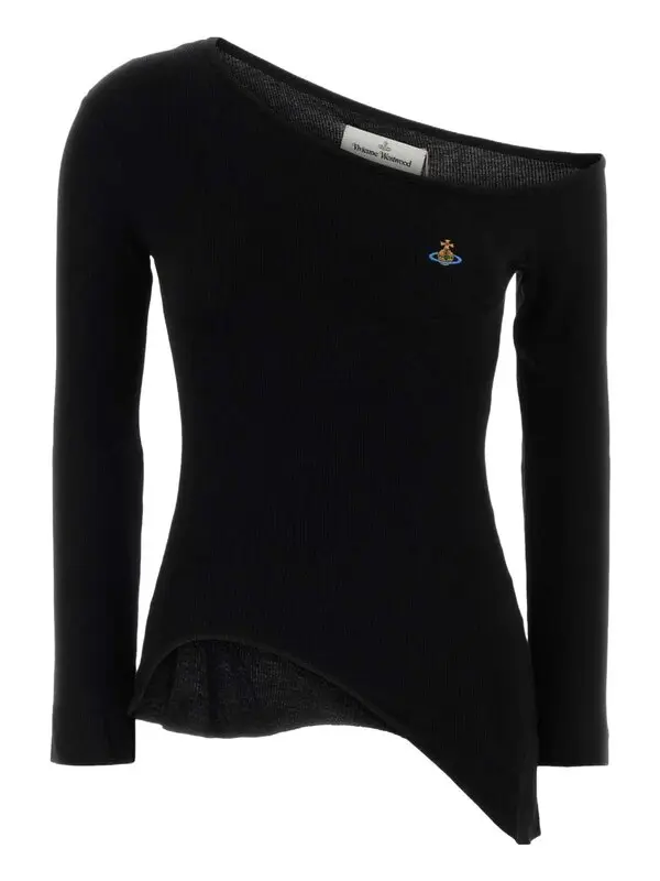 VIVIENNE WESTWOOD Orgy Asymmetric Long-sleeve Top - Black