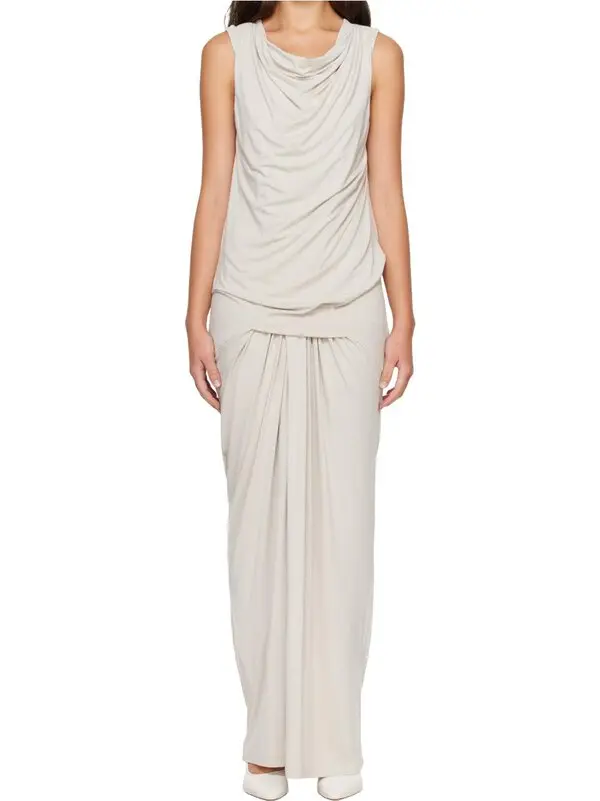 ENTIRE STUDIOS Draped Maxi Dress - Grey