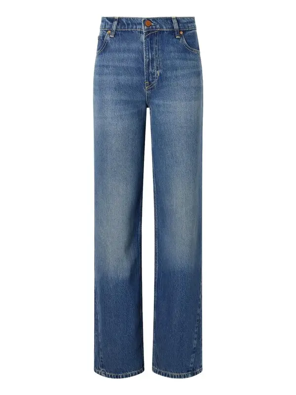 Guest In Residence Traveler Mid-rise Wide-leg Jeans - Blue