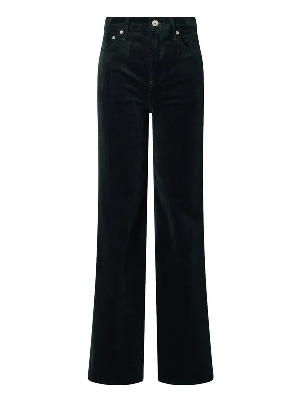 Citizens Of Humanity Kimberly Flare Cotton-blend Corduroy Pants - Green