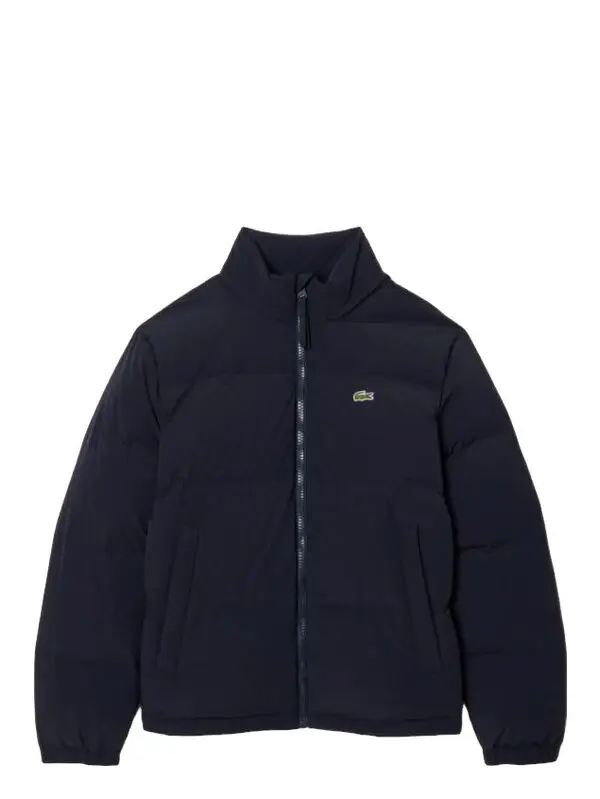 Lacoste Water-repellent Hooded Down Jacket - Navy