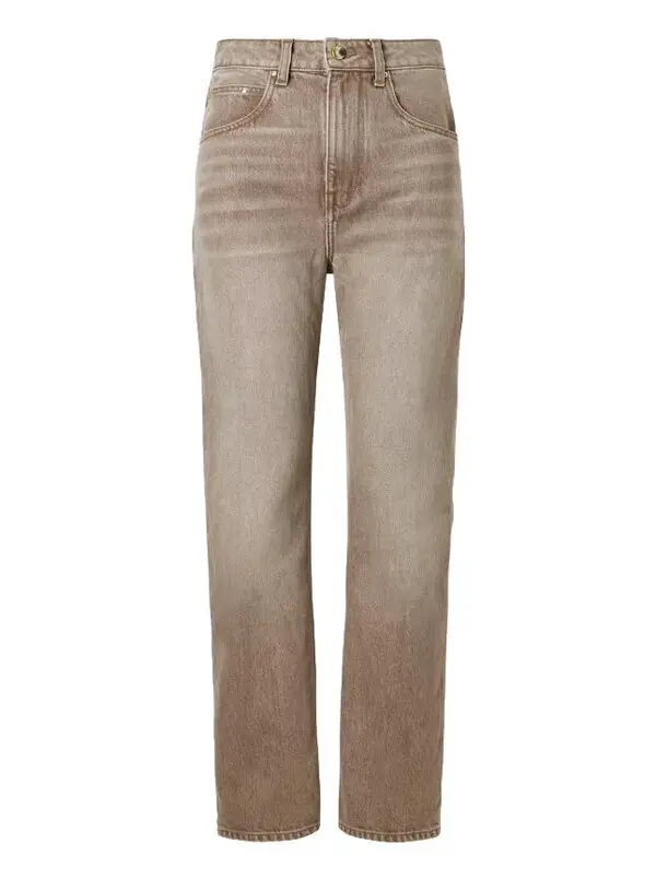 Ossou Drift High-rise Straight-leg Jeans - Brown