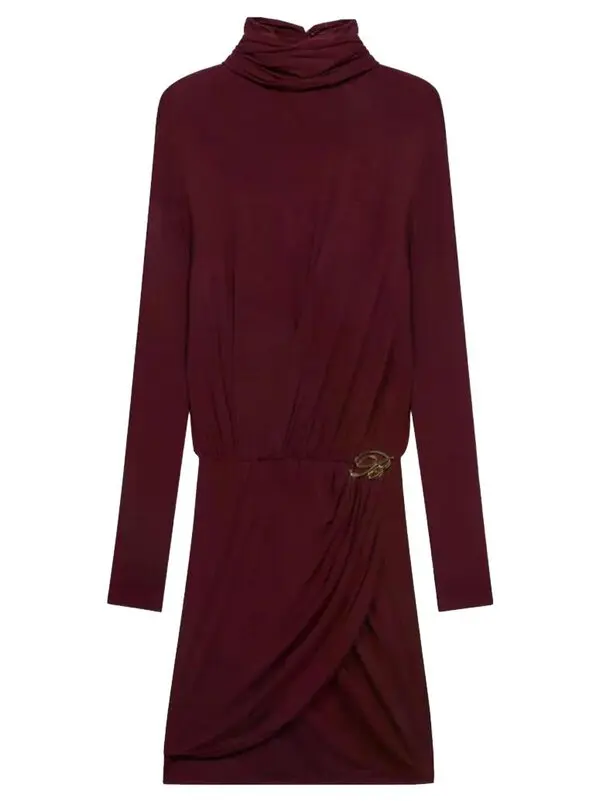 Blumarine Draped Stole-detail Mini Dress - Red