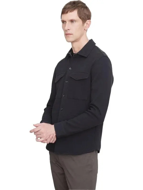Vince Double-knit Overshirt Jacket - Black