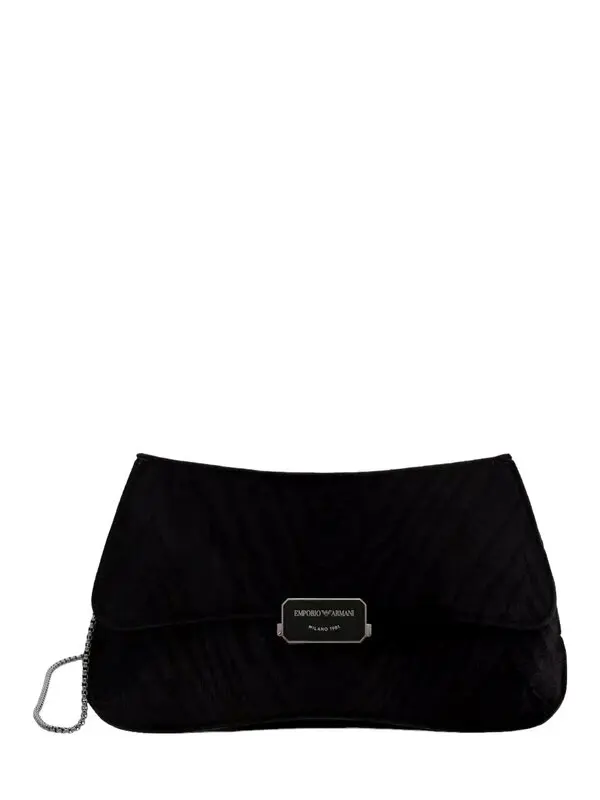 Emporio Armani Logo-plaque Chain-strap Cross Body Bag - Black