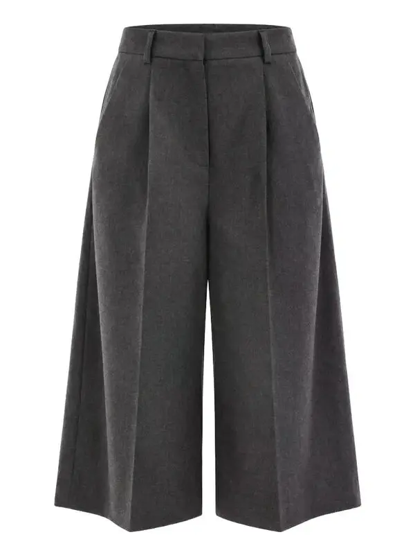 Marella Pleated Tailored Trousers - Grey