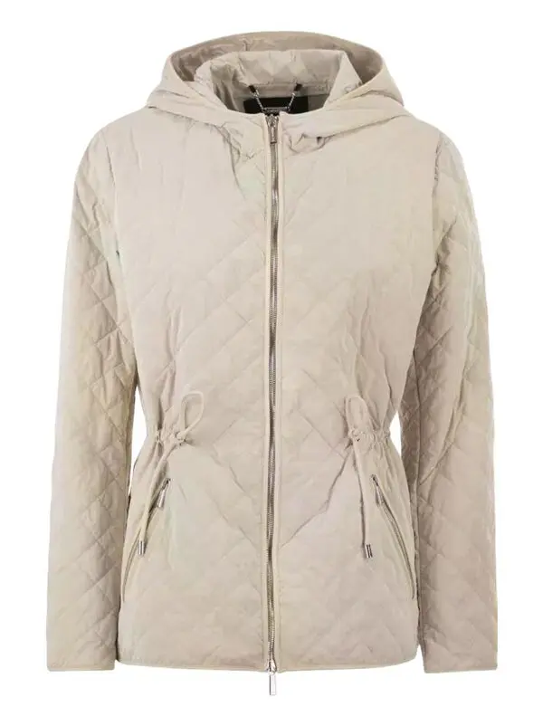 MOORER Quilted Hooded Jacket - Neutrals