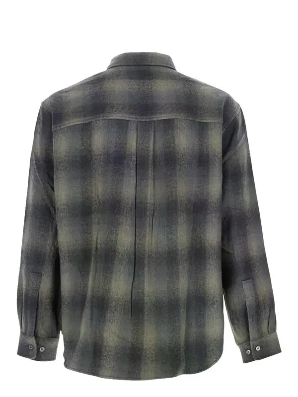 COOR Check-pattern Patch-pocket Shirt - Grey