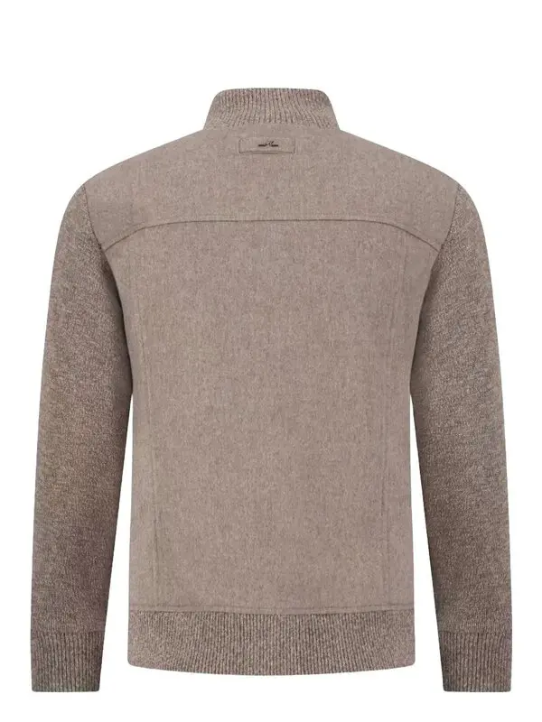 Paul & Shark Aliseo Zip-up Panelled Sweater - Neutrals