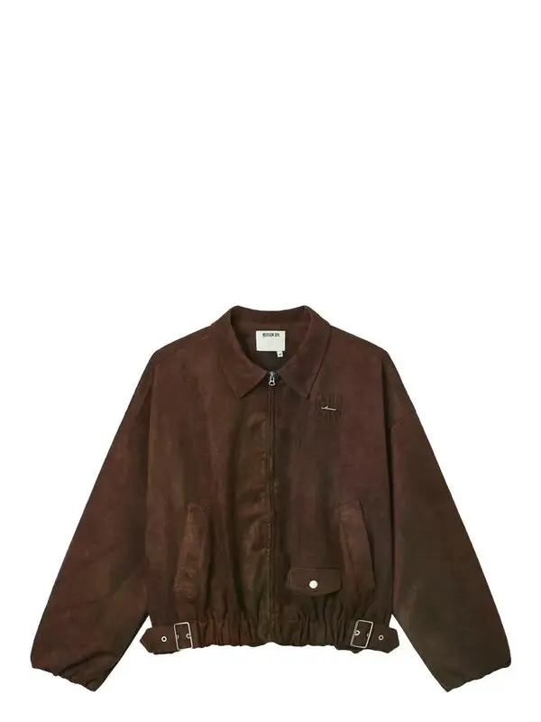 MUSIUM DIV. Logo-patch Buckled Jacket - Brown