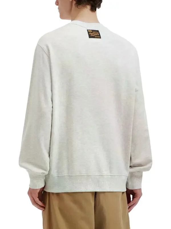 FINGERCROXX Logo-embroidered Patch-detail Sweater - Grey