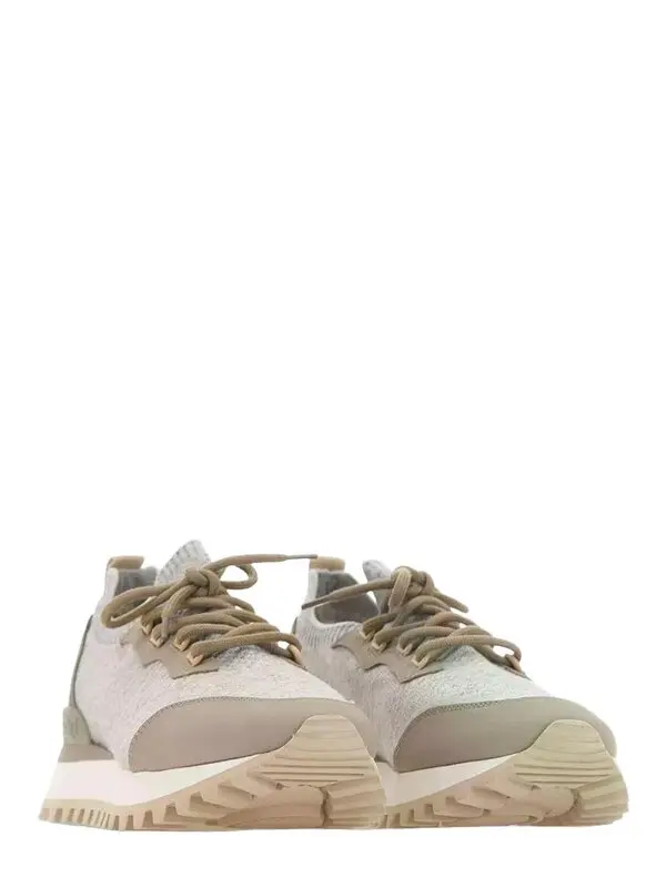 Eleventy Wool-blend Knit Sneakers - Neutrals