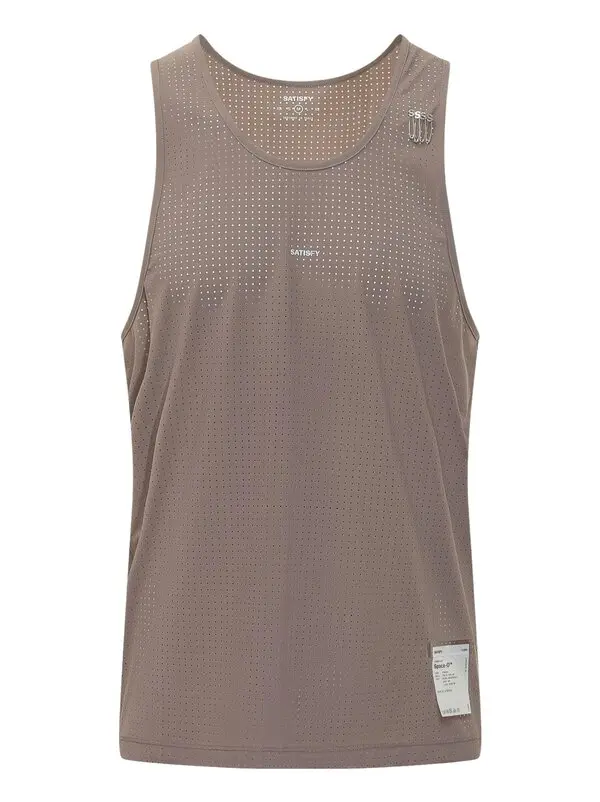 Satisfy Space-o Perforated Performance Top - Gray