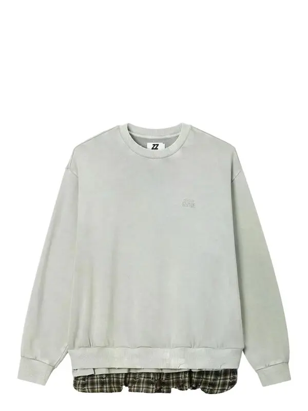 Izzue Layered Distressed-effect Sweater - Grey