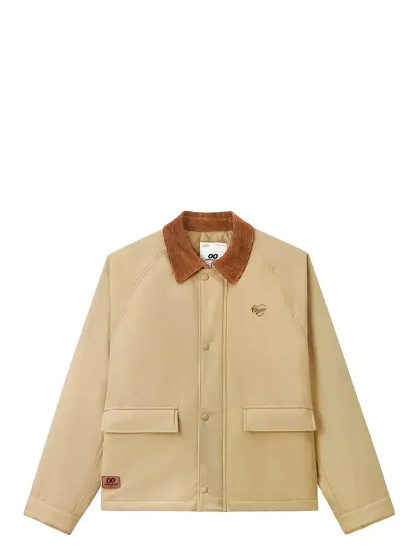 CHOCOOLATE Corduroy-collar Raglan-sleeve Jacket - Neutrals