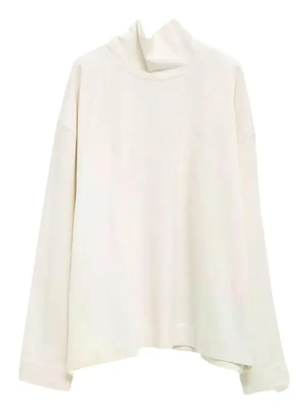 WILLY CHAVARRIA Bufallo Logo-embroidered High-neck T-shirt - Neutrals