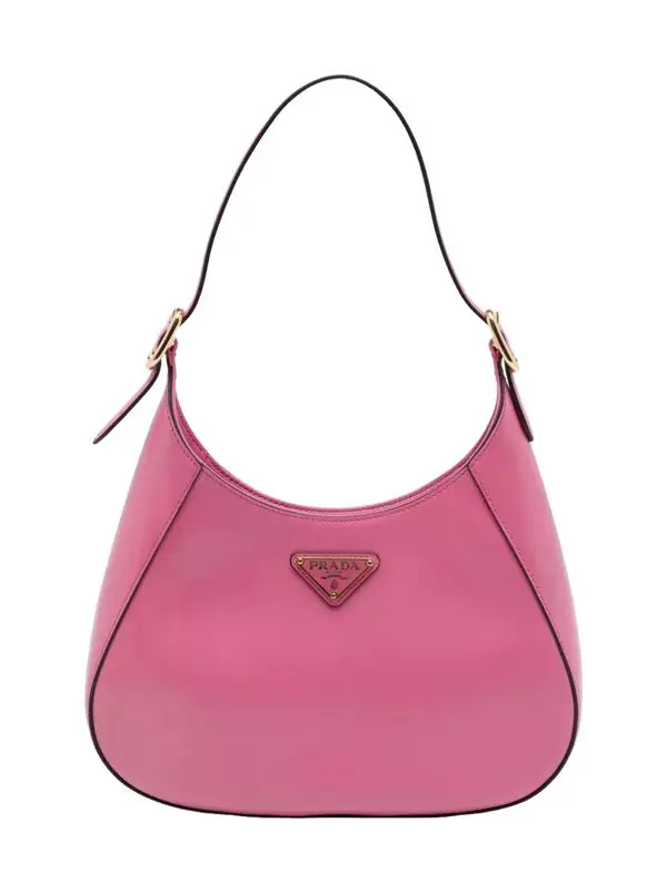 Prada 2013-2026 Spazzolato Leather Cleo Shoulder Bag - Pink