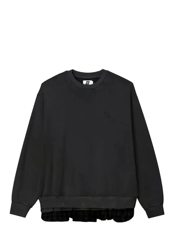 Izzue Layered-hem Logo-embroidered Sweater - Black