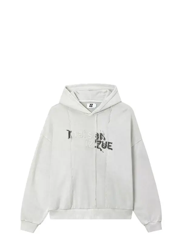 Izzue Logo-print Hoodie - Grey